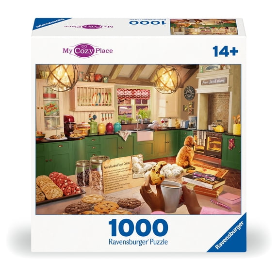 Ravensburger Cozy Puzzle Series - Cozy in The Kitchen 1000 Piece Jigsaw ...