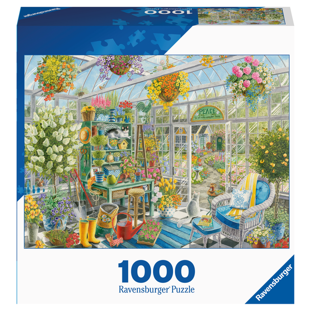 Ravensburger Cozy Puzzle Series - Greenhouse Heaven, 1000 Piece Jigsaw ...