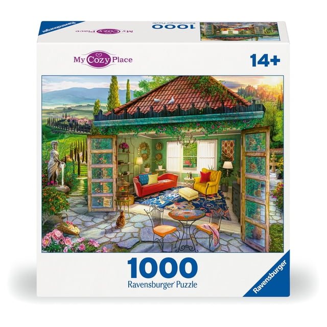 Ravensburger Cozy Puzzle Series - Tuscan She Shed, 1000 Piece Jigsaw ...