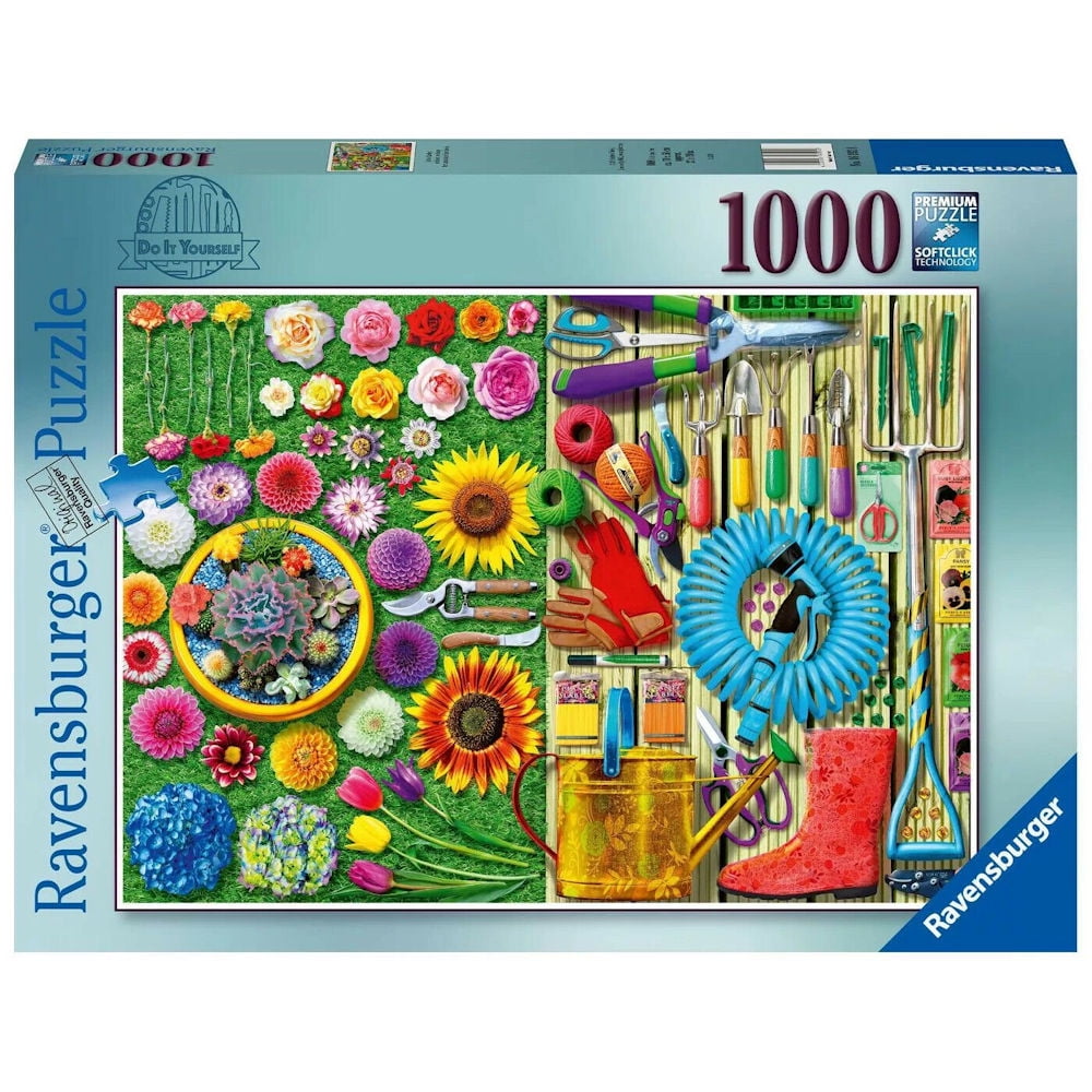Ravensburger 1000 Piece Jigsaw Puzzle - DIY In the Garden, Needlework ...