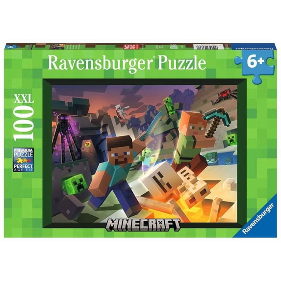 Ravensburger, Jigsaw Puzzle, 100 Piece XXL Minecraft Monster, Kids ...