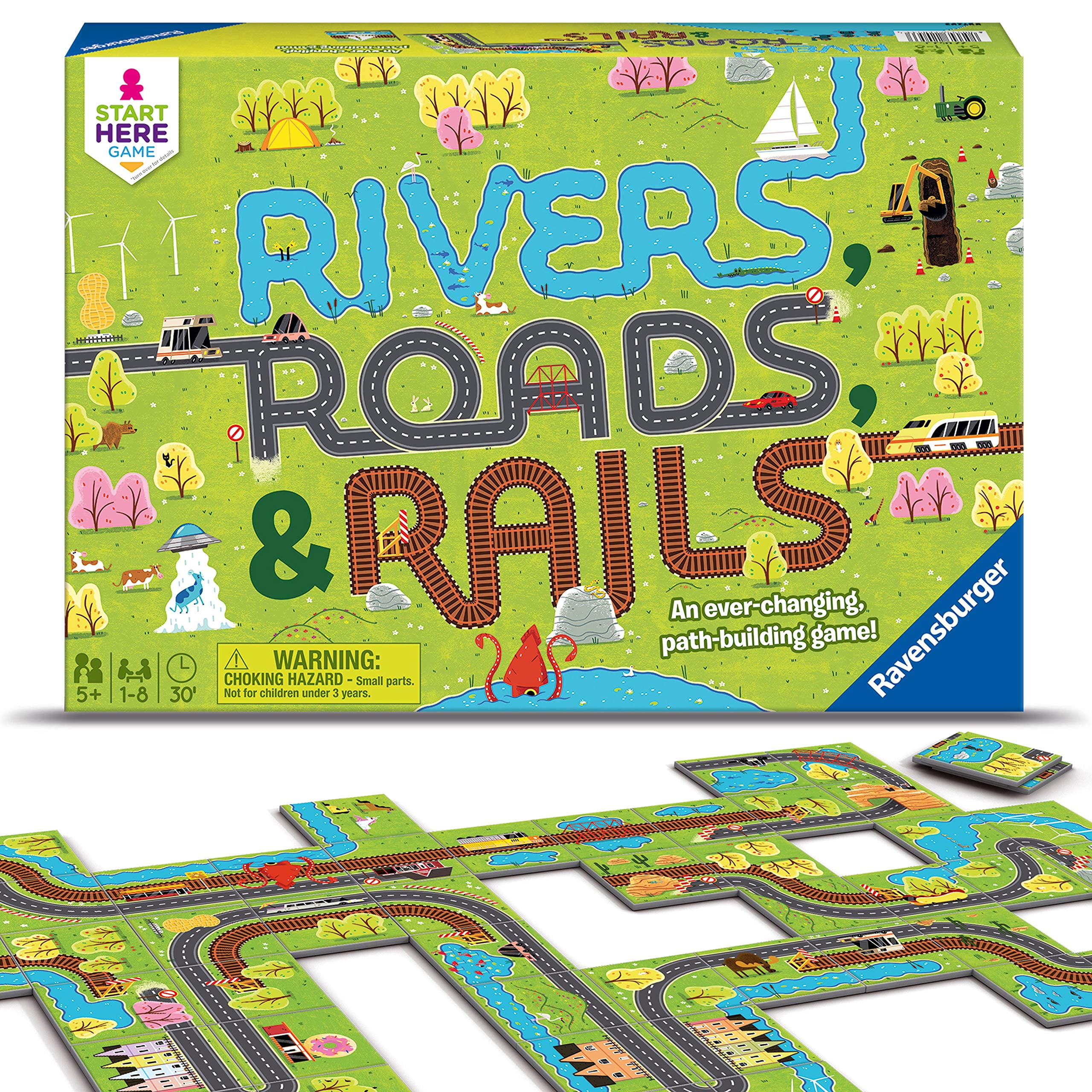 Ravensburger Rivers, Roads and Rails - BSL1 Innovative Matching Game ...