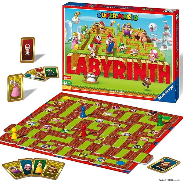 Ravensburger Super Mario Labyrinth Board Game - A Strategic Maze ...