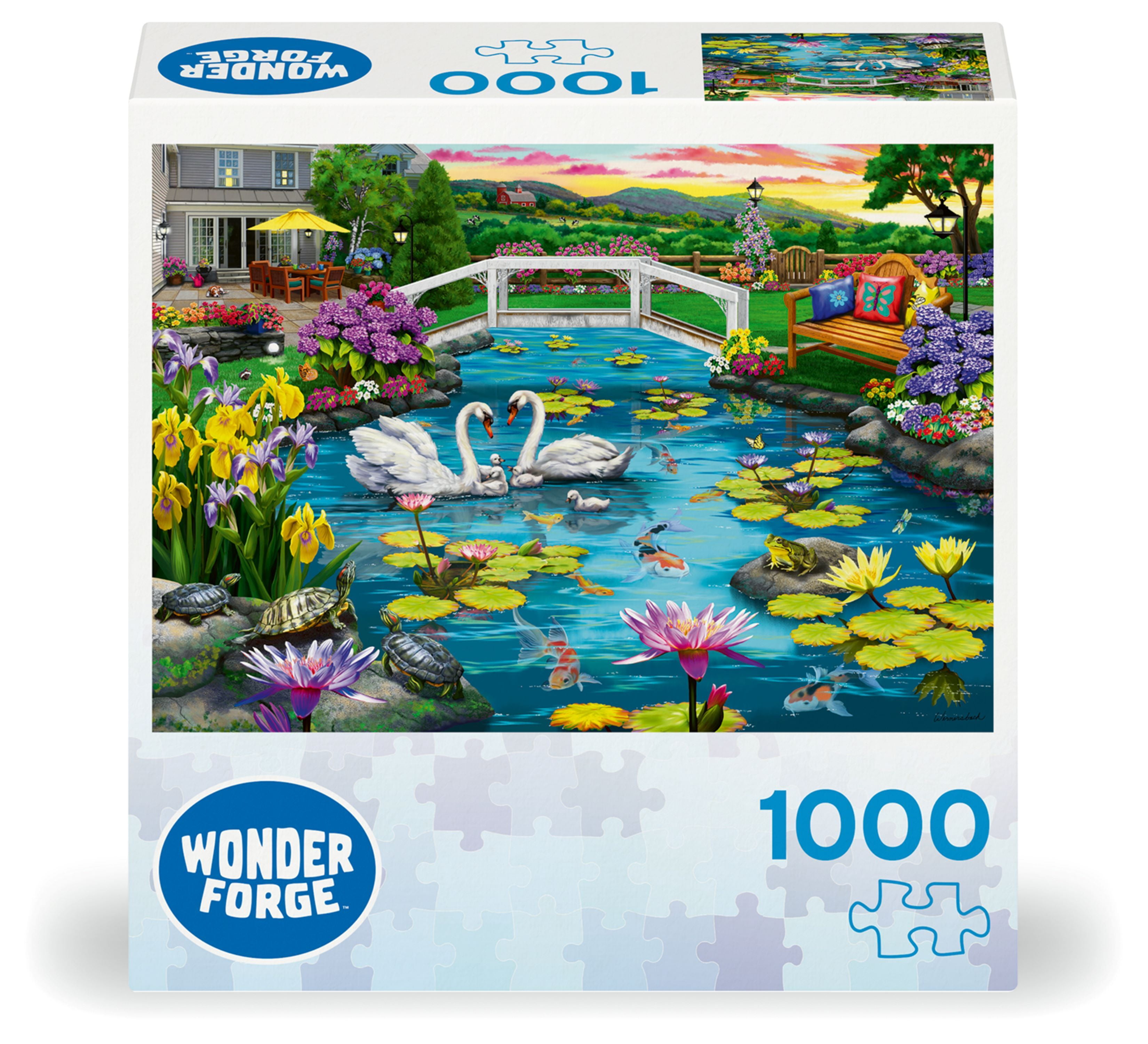 Ravensburger Wonder Forge Puzzle Series - Peaceful Pond, 1000 Pc Jigsaw ...