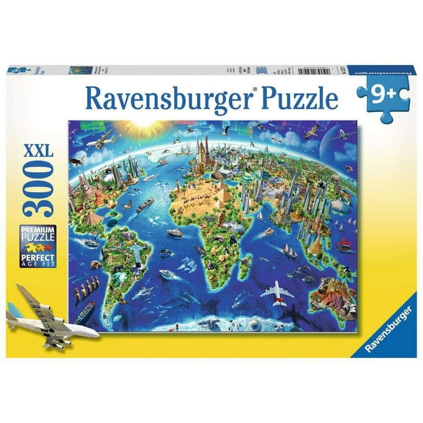 Ravensburger World Landmarks Map Jigsaw Puzzle - Walmart Business Supplies