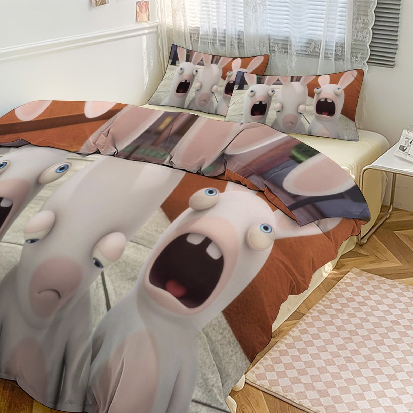 Raving Ra_bbids Anime Cover 3 Piece Bedding Set,Teen Anime Comforter ...