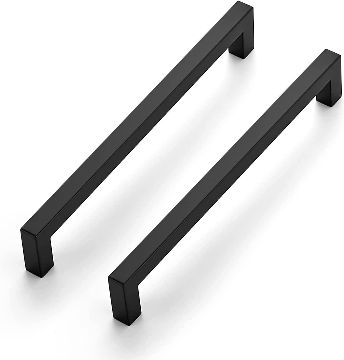 Ravinte 10 Pack 8 Inch Kitchen Square Cabinet Handles Matte Black ...