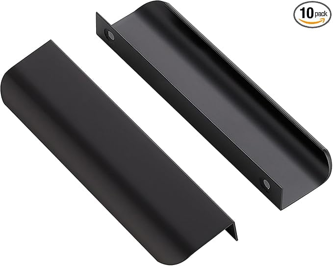 Ravinte 10 Pack Finger Pulls for Cabinets 128mm/5 Hole Center Tab ...