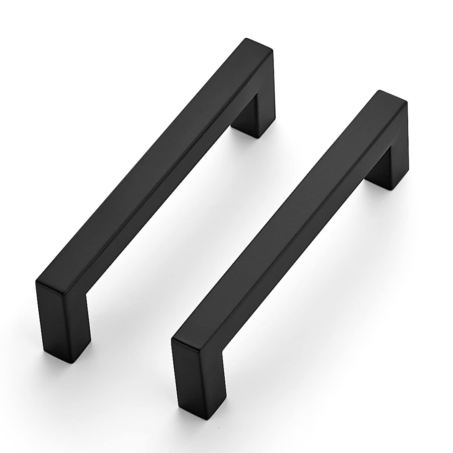 Ravinte 30 Pack 4-1/2 Inch Kitchen Square Cabinet Handles Matte Black Pulls Black Drawer Pulls ...