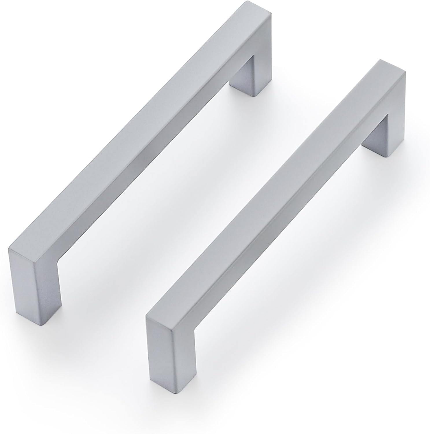 Ravinte 5 Pack 5 Inch Kitchen Square Cabinet Handles Grey Cabinet Pulls ...