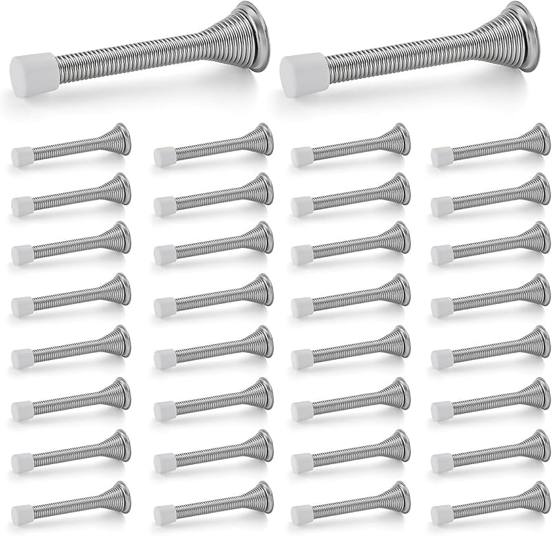 Ravinte Door Stoppers, 12 Pack Spring Door Stops with Rubber Bumper ...