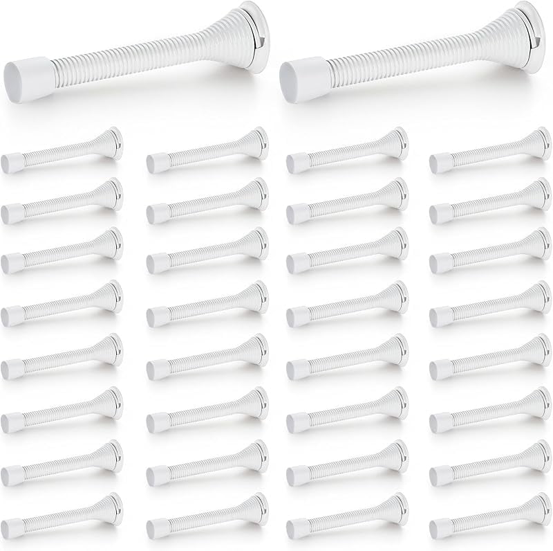 Ravinte Door Stoppers, 12 Pack Spring Door Stops with Rubber Bumper ...