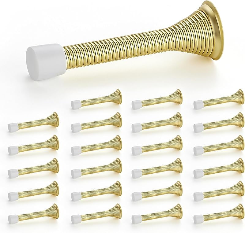 Ravinte Door Stoppers, 12 Pack Spring Door Stops with Rubber Bumper ...