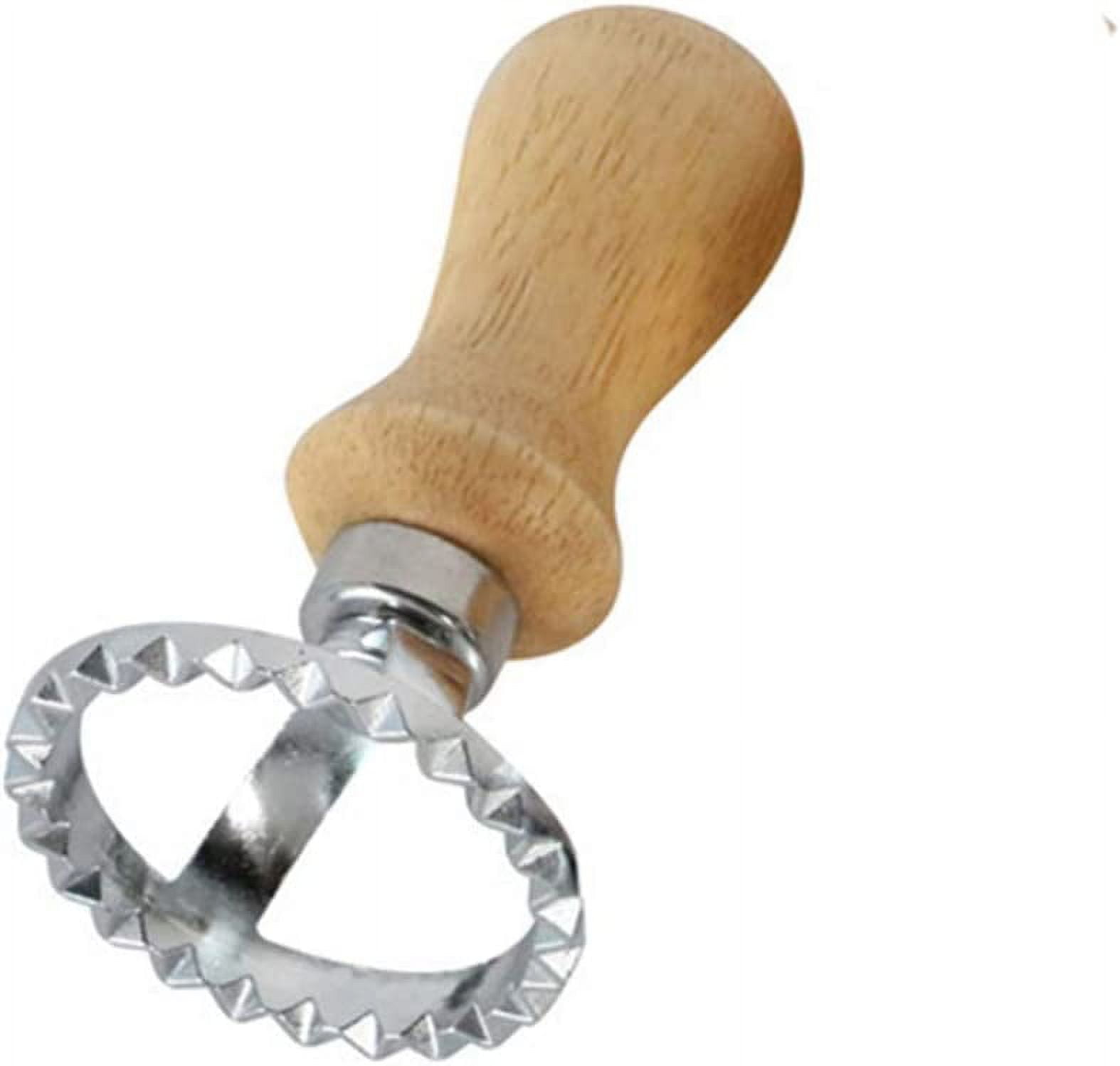 Ravioli Cutter Stamps with Roller Wheel Round & Squar Mold with Wooden ...