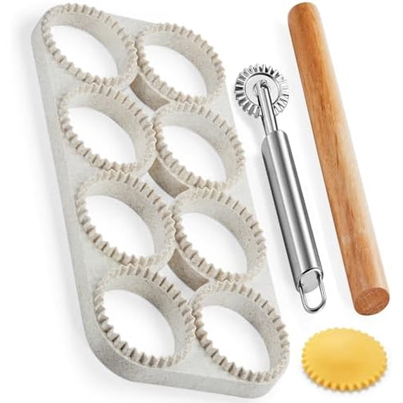 Ravioli Maker Press, Ravioli Press Mold Set - Round Ravioli Stamp Maker ...