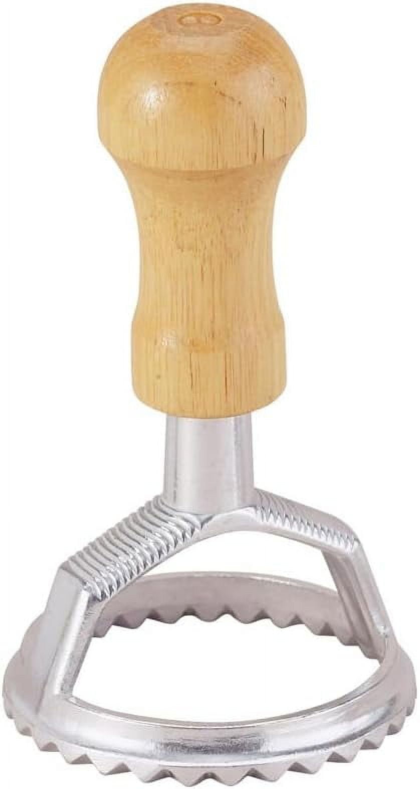 Ravioli Maker Stamp Set, Round Stamp with Wooden Handle and Fluted Edge ...