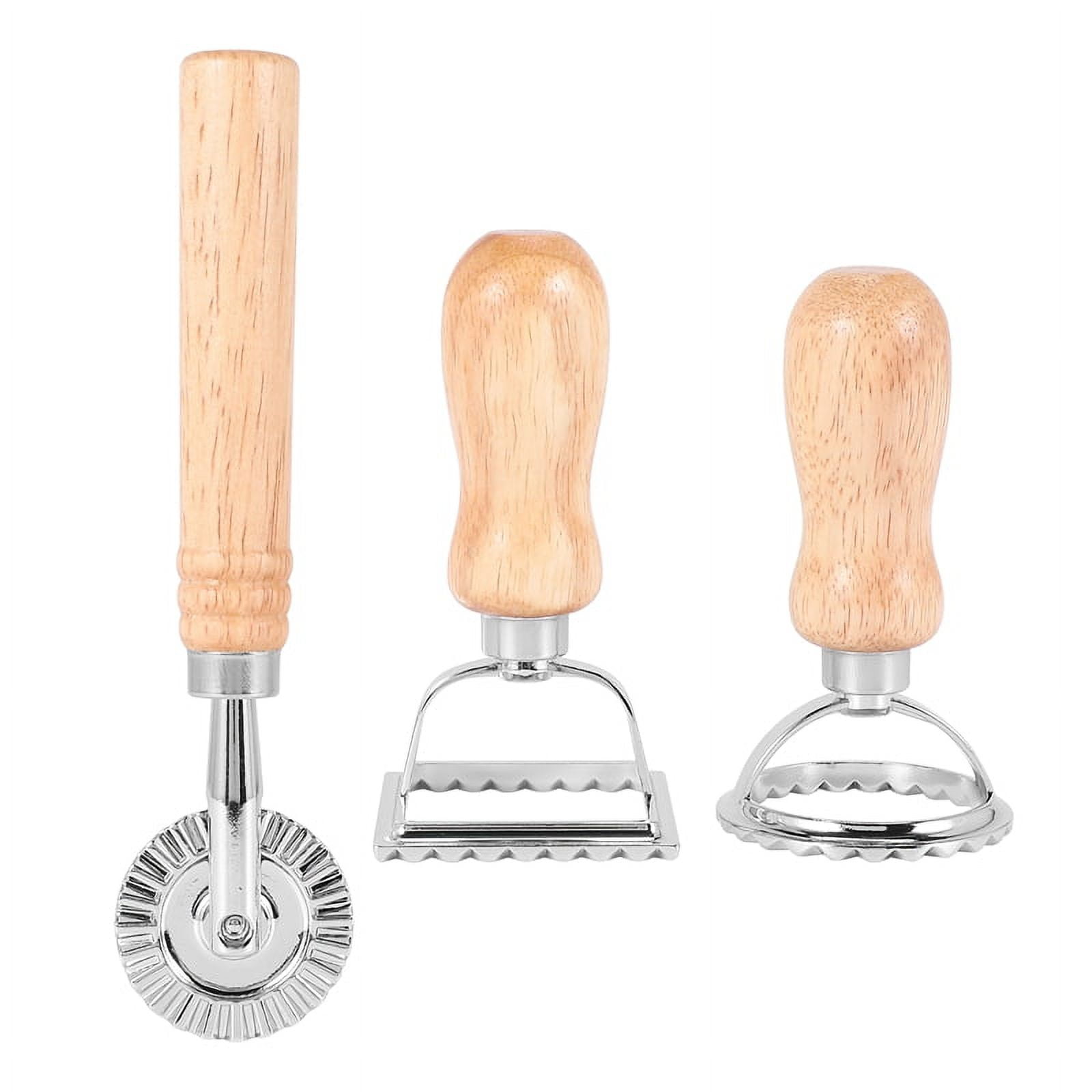Ravioli Pasta Cutter Set, Ravioli Stamp Maker with Wooden Handle for ...