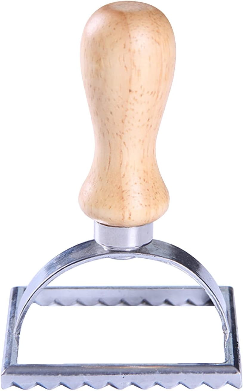 Ravioli Stamp Dough Round Shapes Mold with Wooden Handle Ravioli Maker ...