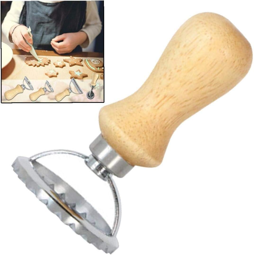 Ravioli Stamp Maker Cutter Cake Pastry Mould with Wooden Handle and ...