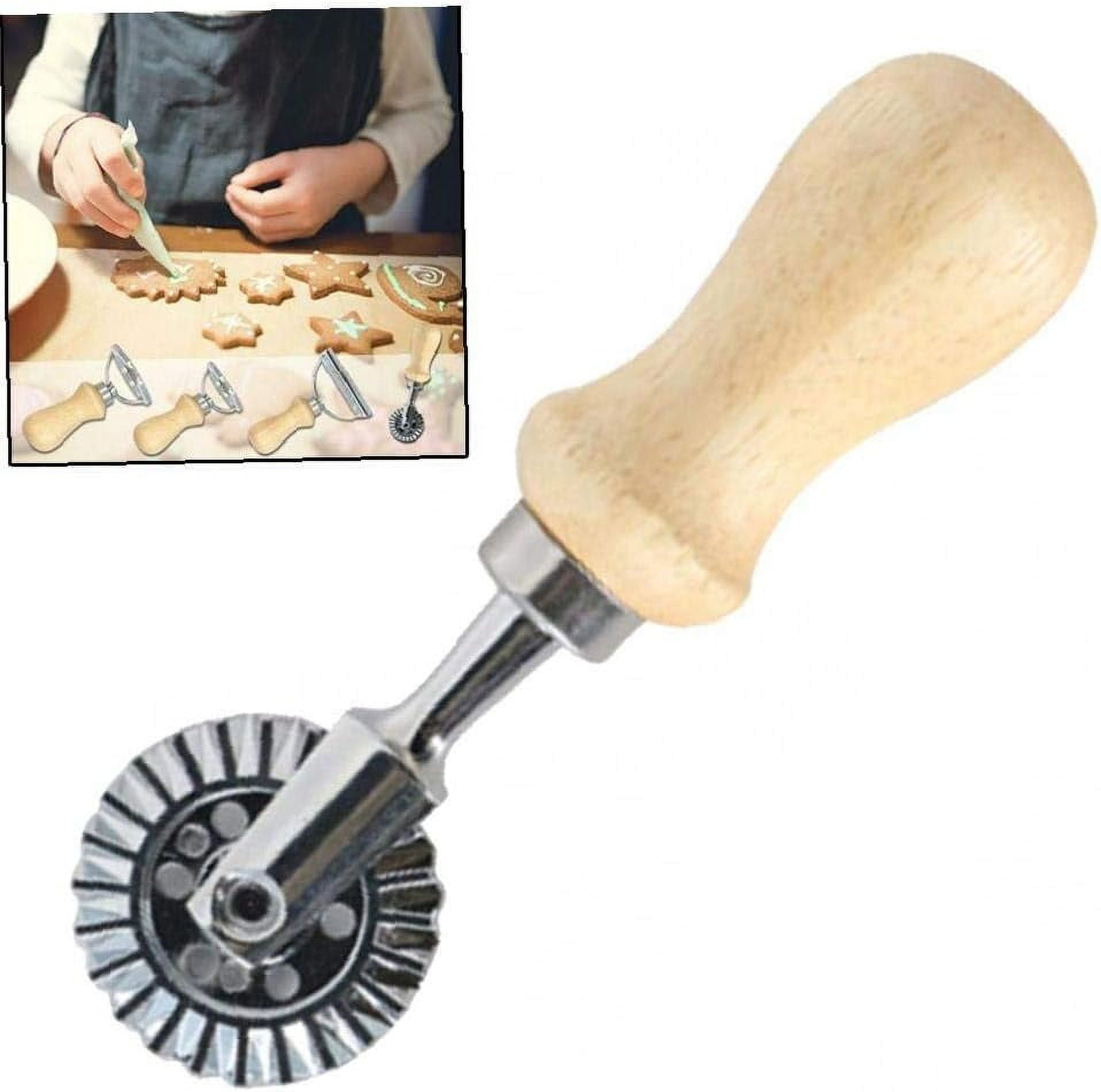 Ravioli Stamp Maker Cutter Cake Pastry Mould with Wooden Handle and ...