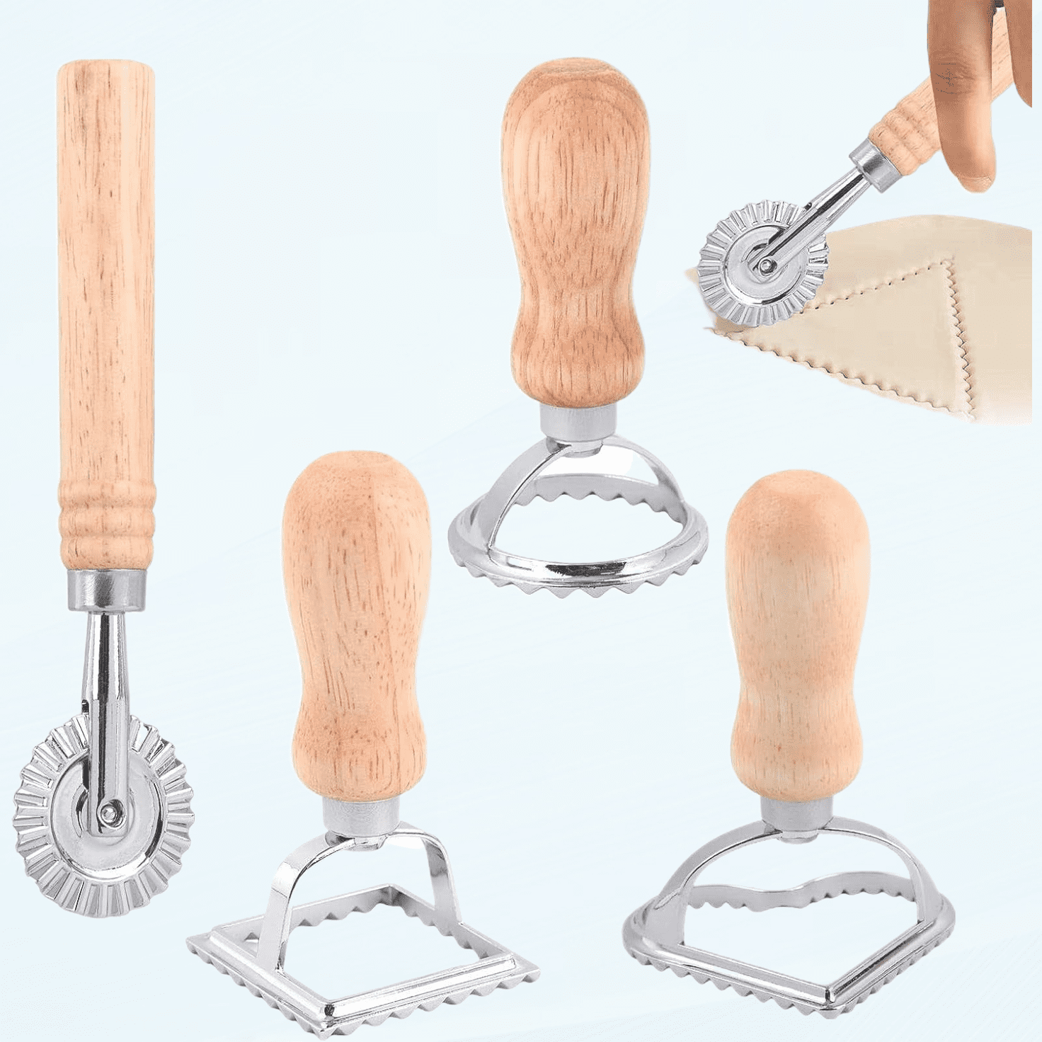 Ravioli Stamp Maker Cutter with Roller Wheel Set, Ravioli Maker with ...
