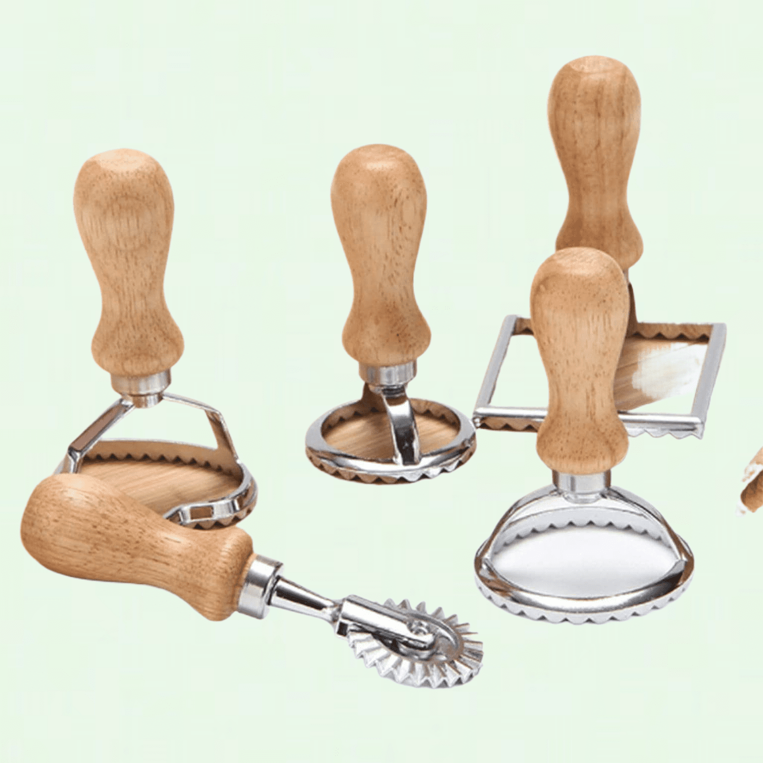 Ravioli Stamp Maker Cutter, Wooden Handle Pasta Making Cutter, Cake ...