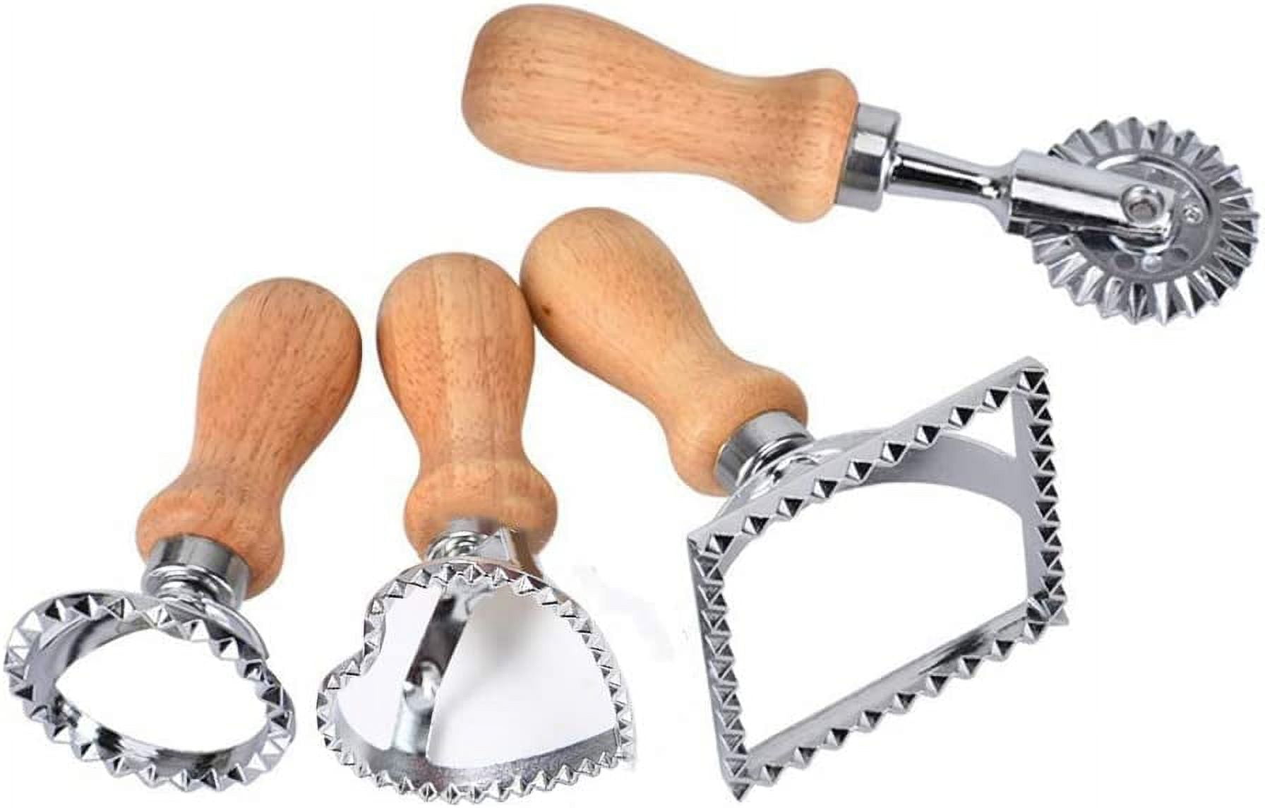 Ravioli Stamp set 4 pieces Pasta Making Tools Square Round Heart Wheel ...