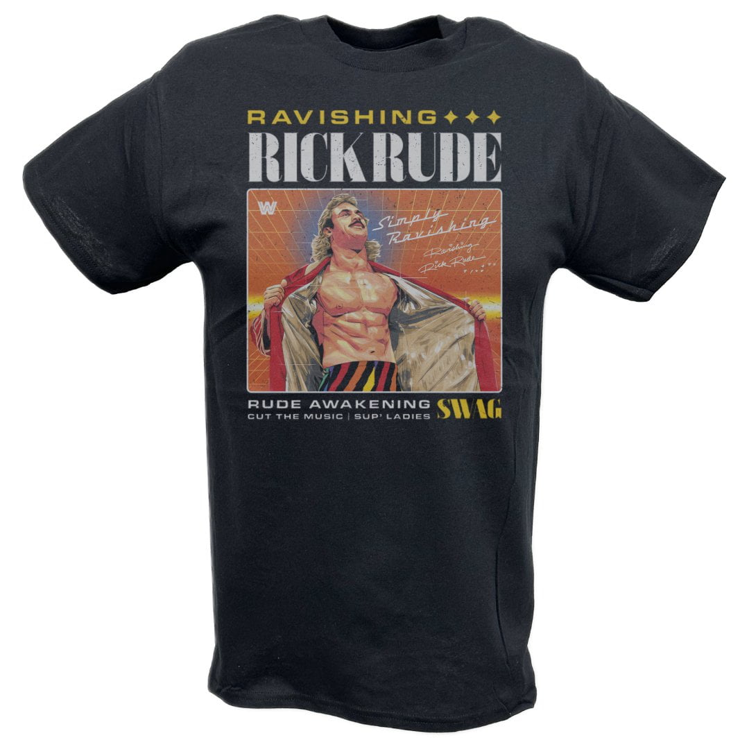 Ravishing Rick Rude Cut the Music Black T-shirt - Walmart.com