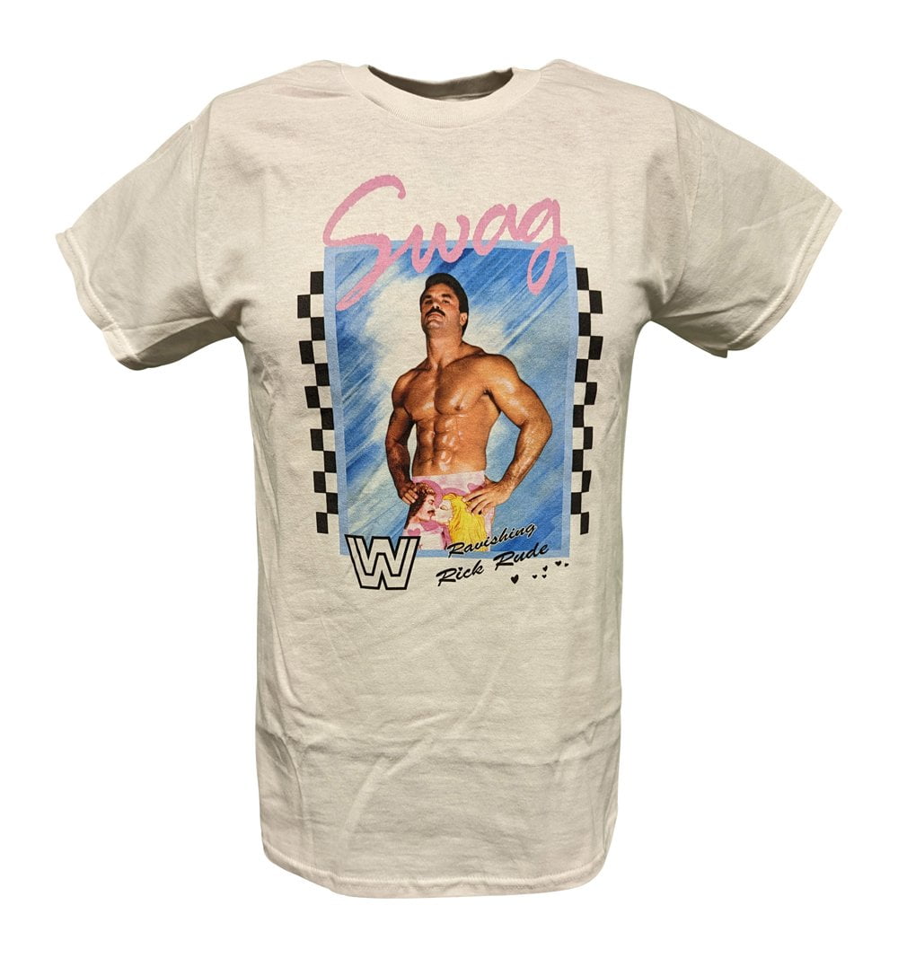 Ravishing Rick Rude Swag WWE Mens White T-shirt - Walmart.com