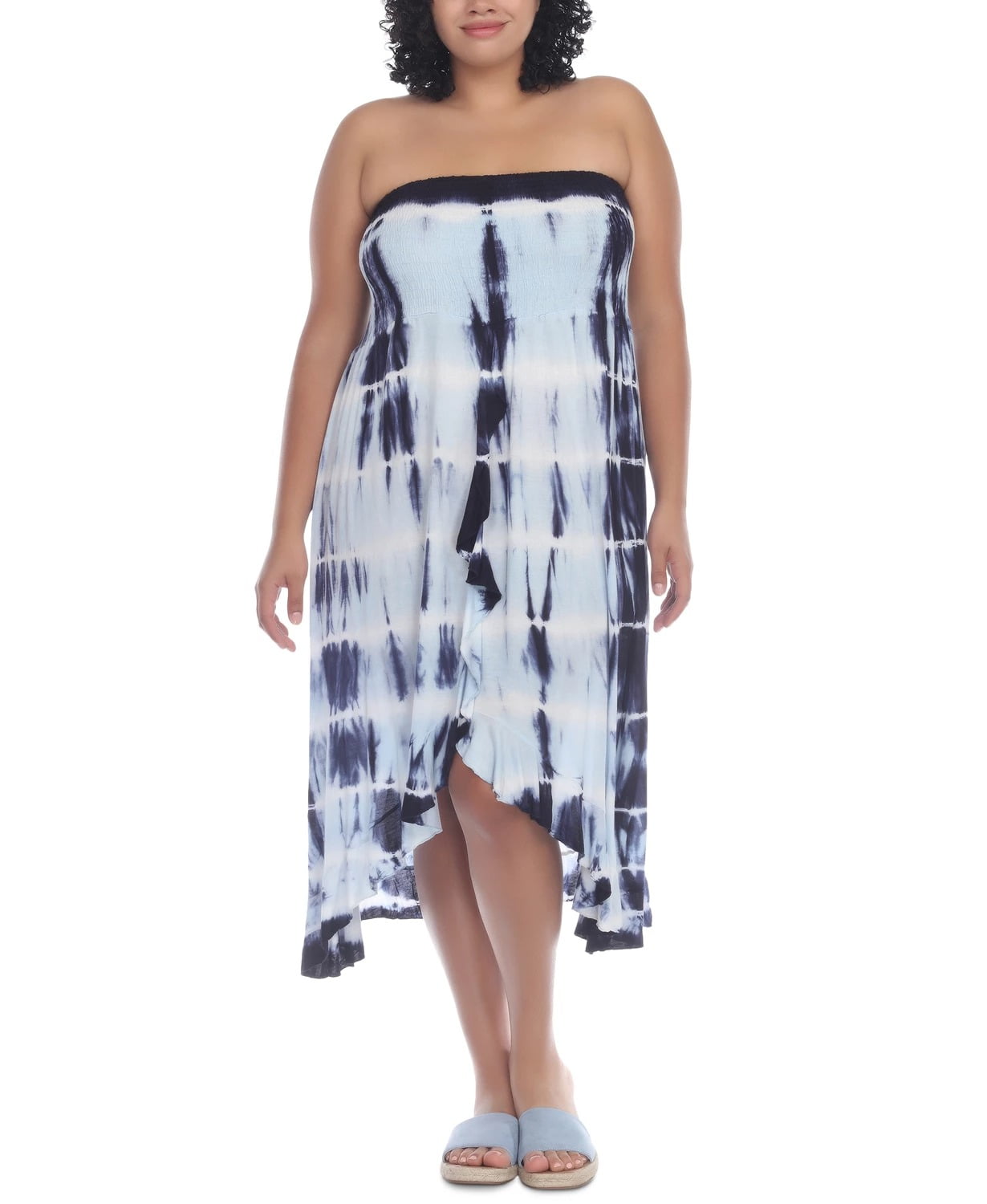 Raviya Womens Beachwear Summer Cover-Up Navy L - Walmart.com