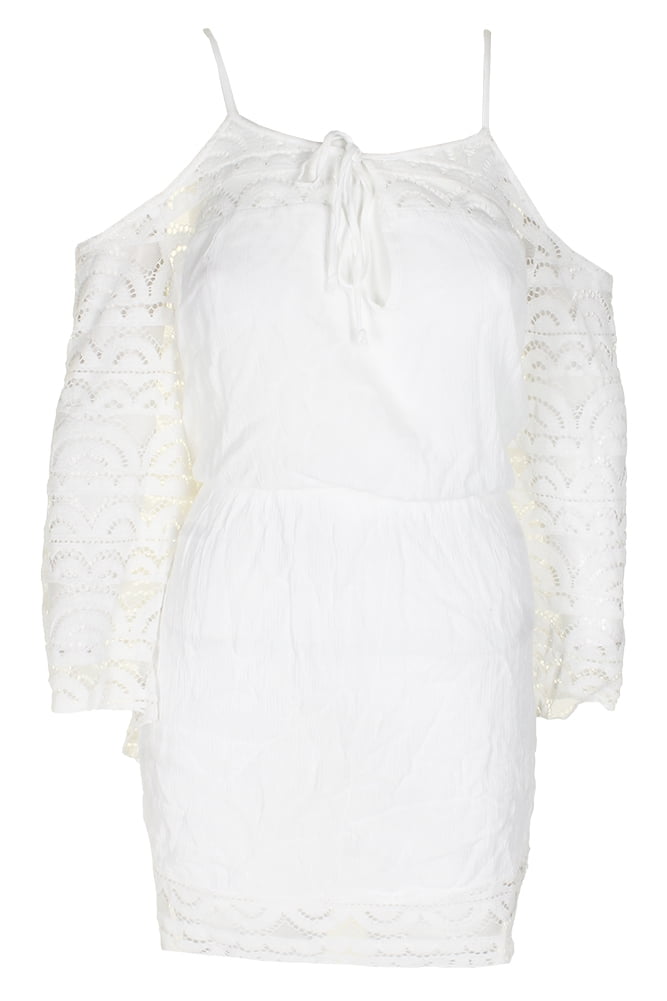 Raviya Women's Plus Crochet Cold-Shoulder Swim Tunic Cover-Up (0X ...