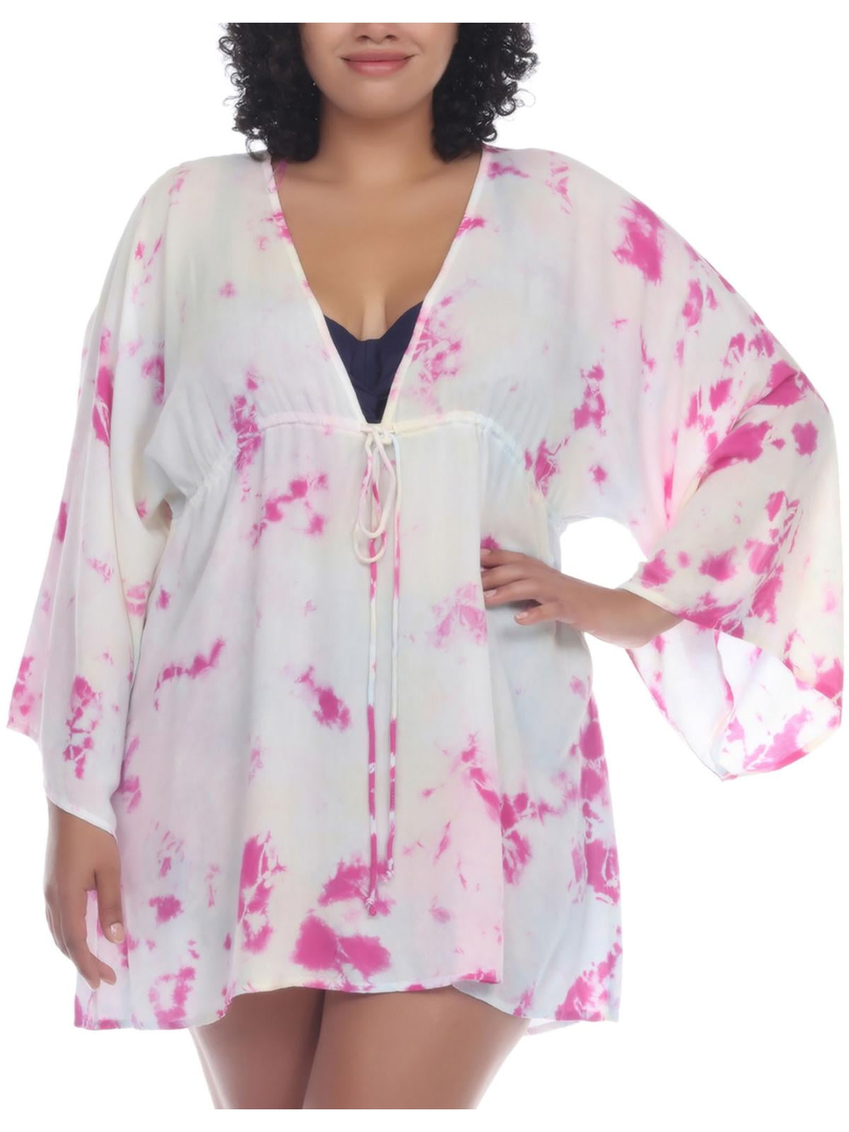 Raviya Womens Plus Draw Waist Dress Cover-Up - Walmart.com