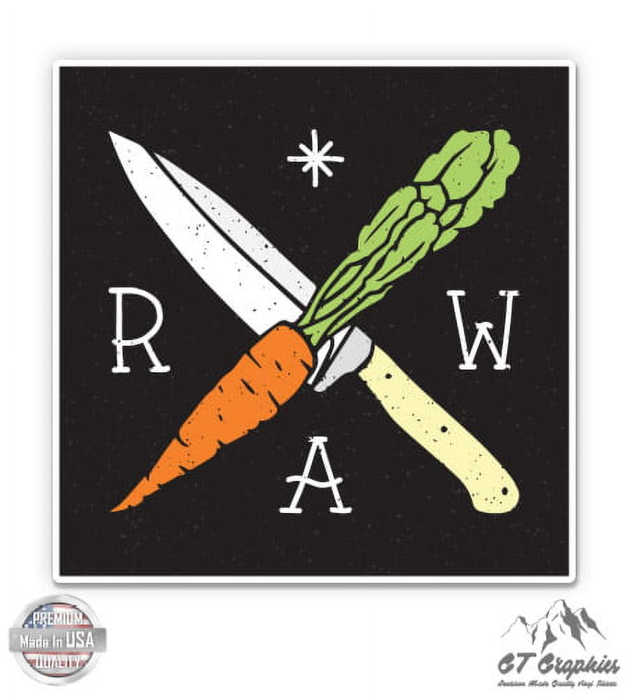 Raw - 5" Vinyl Sticker - For Car Laptop I-Pad - Waterproof Decal ...