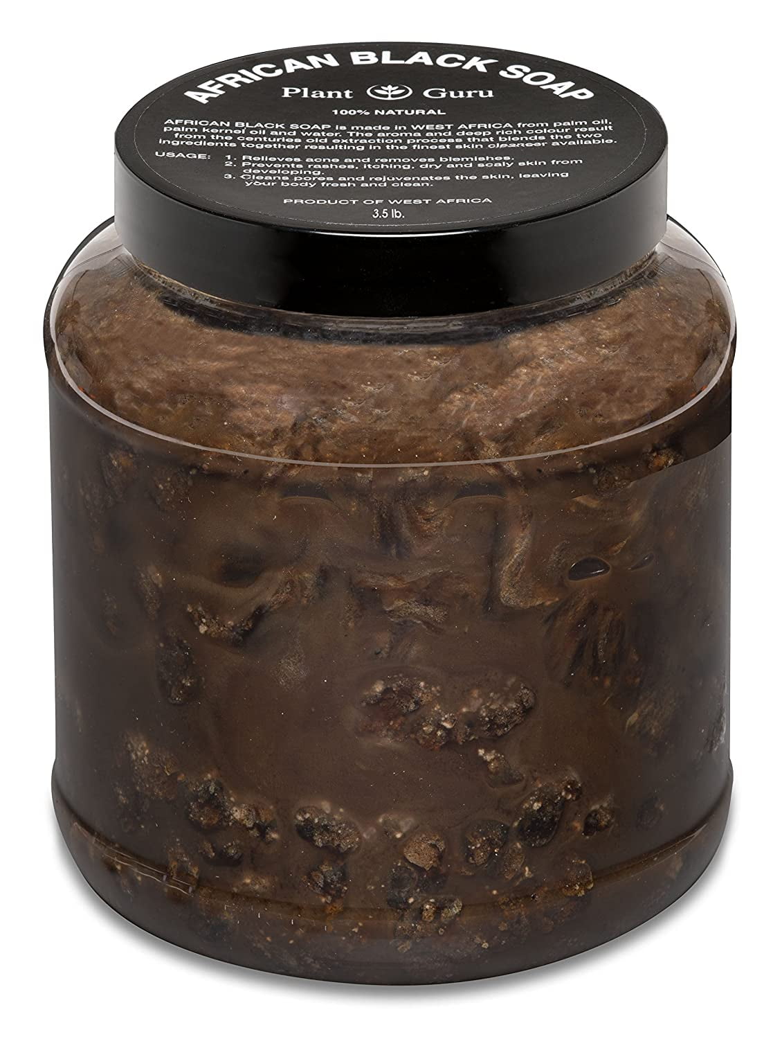 Raw African Black Soap Paste 3.5 lbs. from Ghana - Natural Organic Acne ...