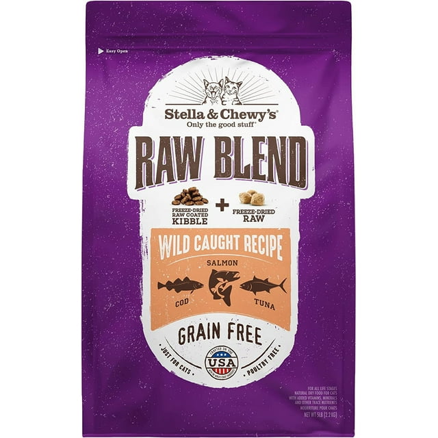 Raw Blend Premium Kibble Cat Food – Grain Free, Protein Rich Meals ...
