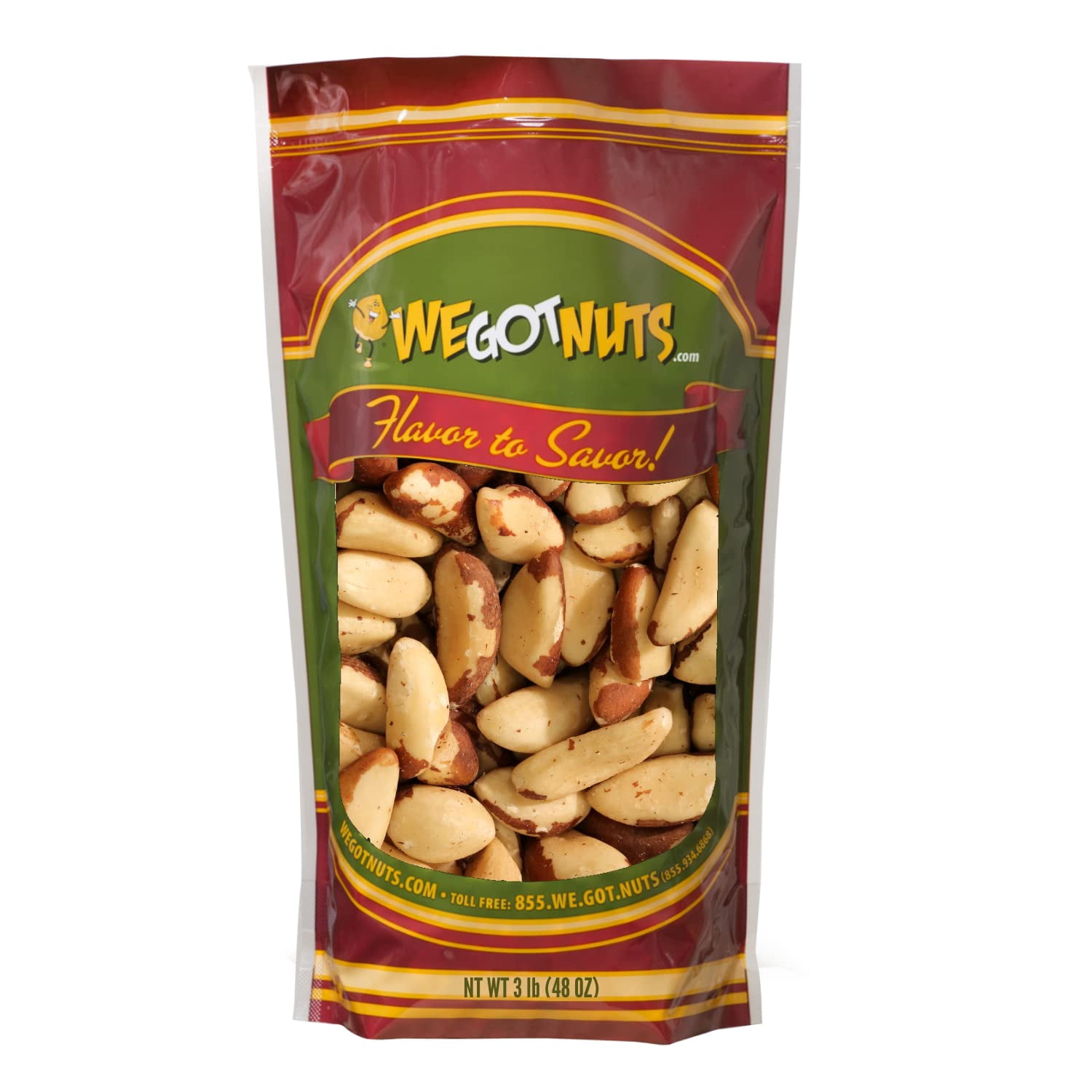 Raw Brazil Nuts- 3 Pounds,(48oz) - Natural, Unsalted, Shelled, No ...