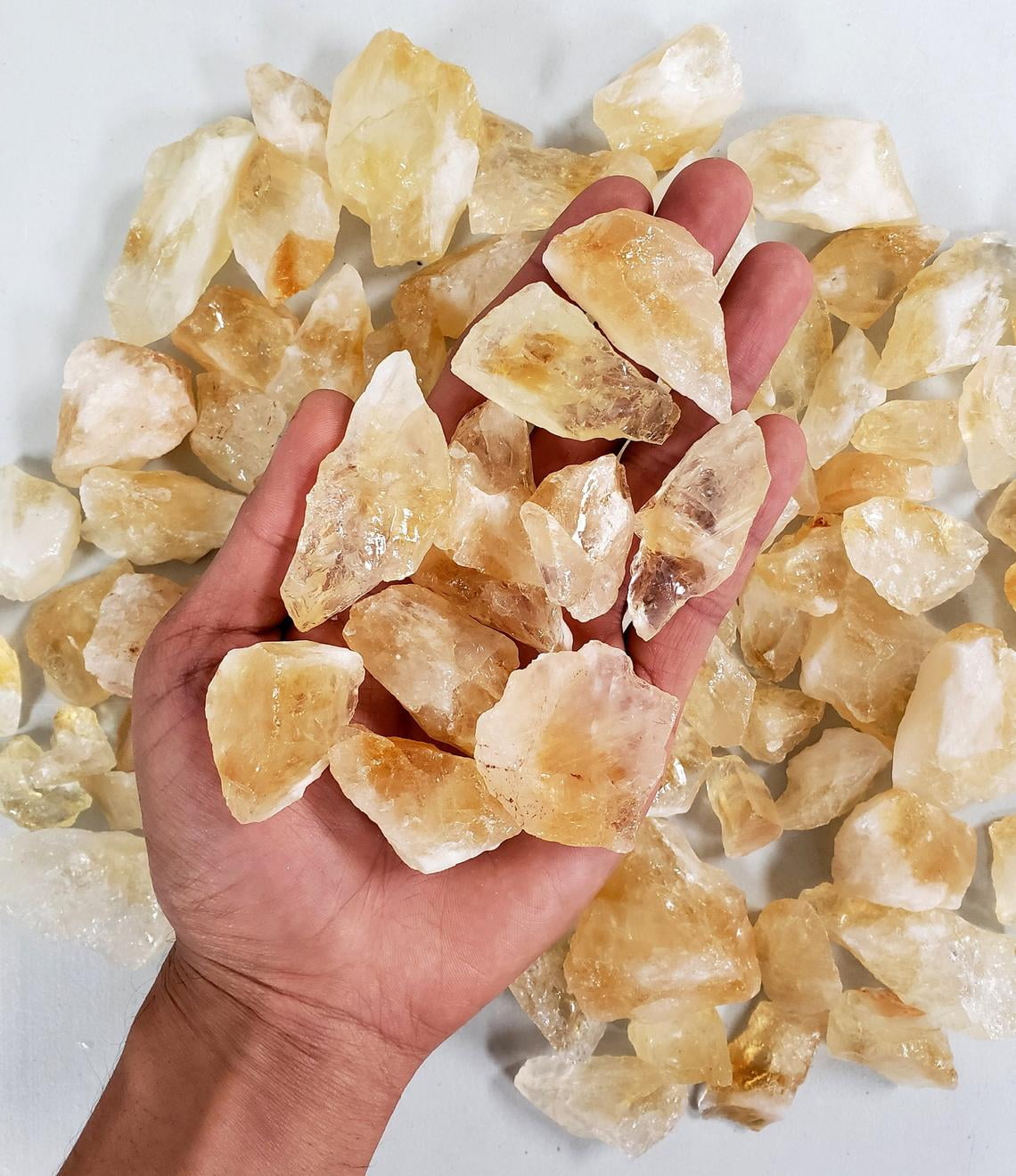 Raw Citrine Crystal Chunks Bulk Stones for Tumbling, Healing, Décor Accents - Walmart.com