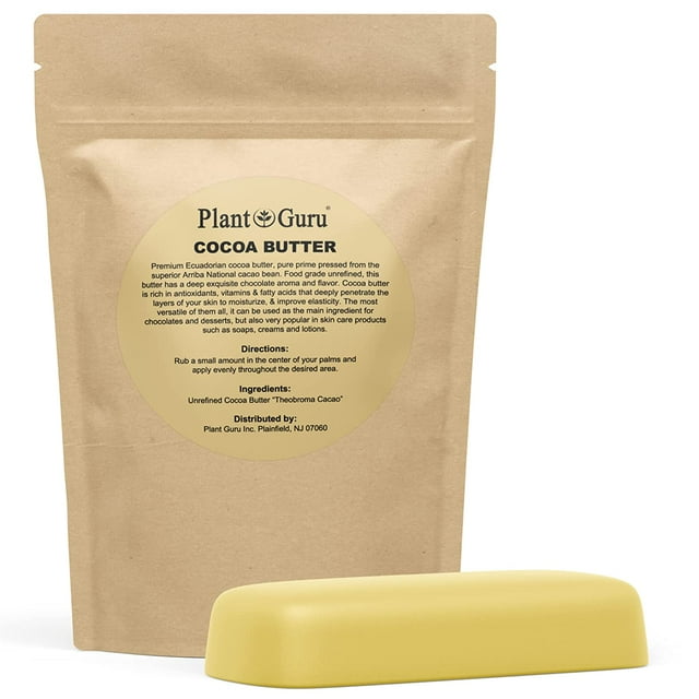 Raw Cocoa Butter 8 oz. Bar - 100% Pure Natural Unrefined FOOD GRADE ...