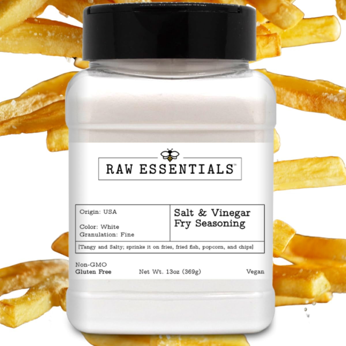 Raw Essentials Salt and Vinegar Fry Seasoning, Gourmet Fries Seasoning ...