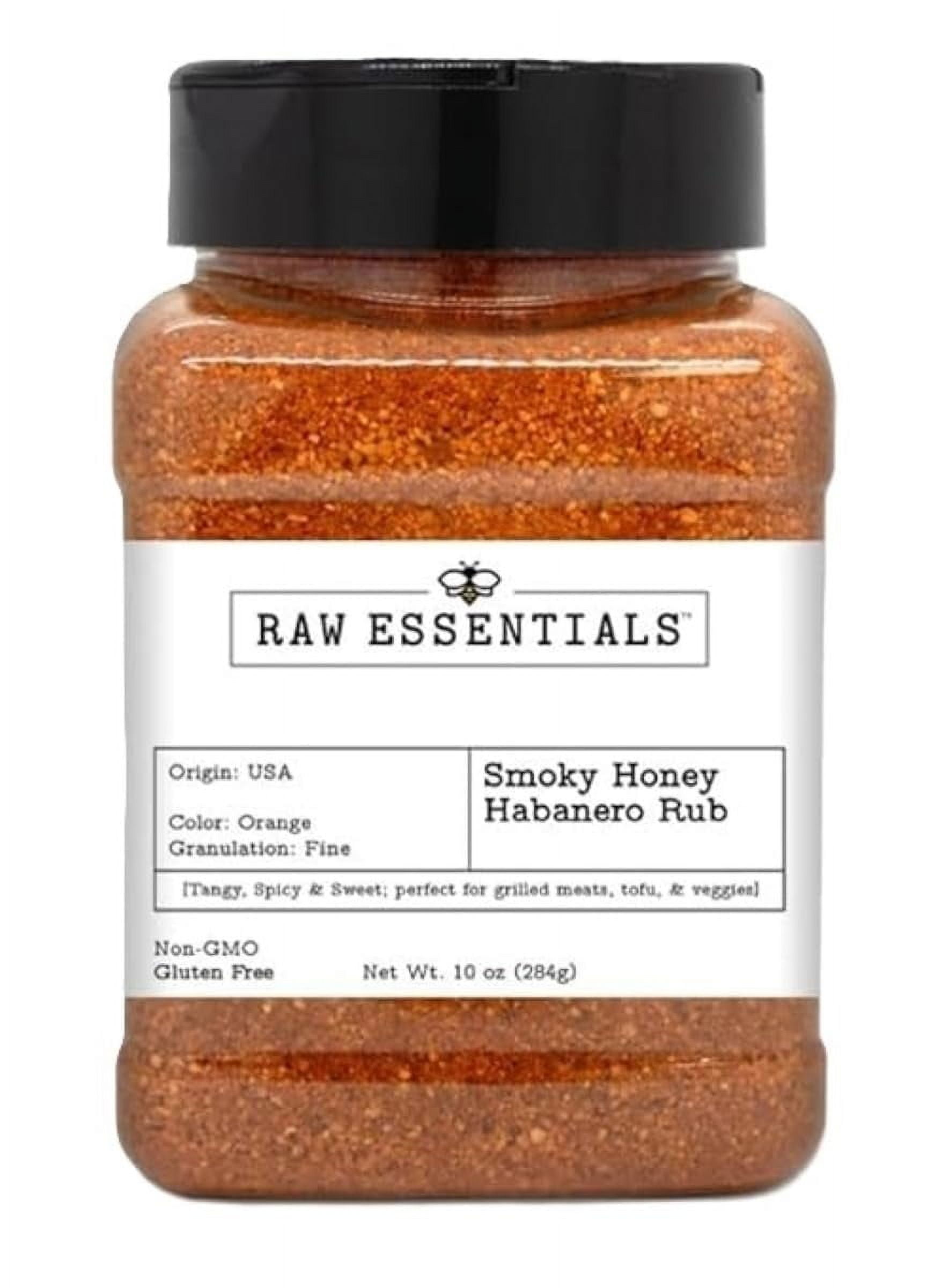 Raw Essentials Smoky Honey TSF6 Habanero Rub for Grilled Meats, Veggies ...