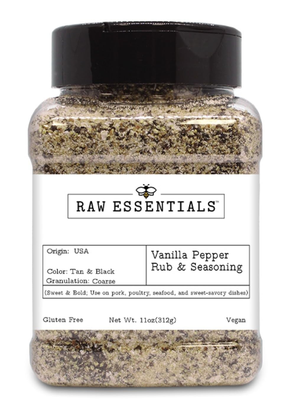 Raw Essentials Vanilla Pepper WHF2 Rub & Seasoning- Sweet & Bold - Use ...