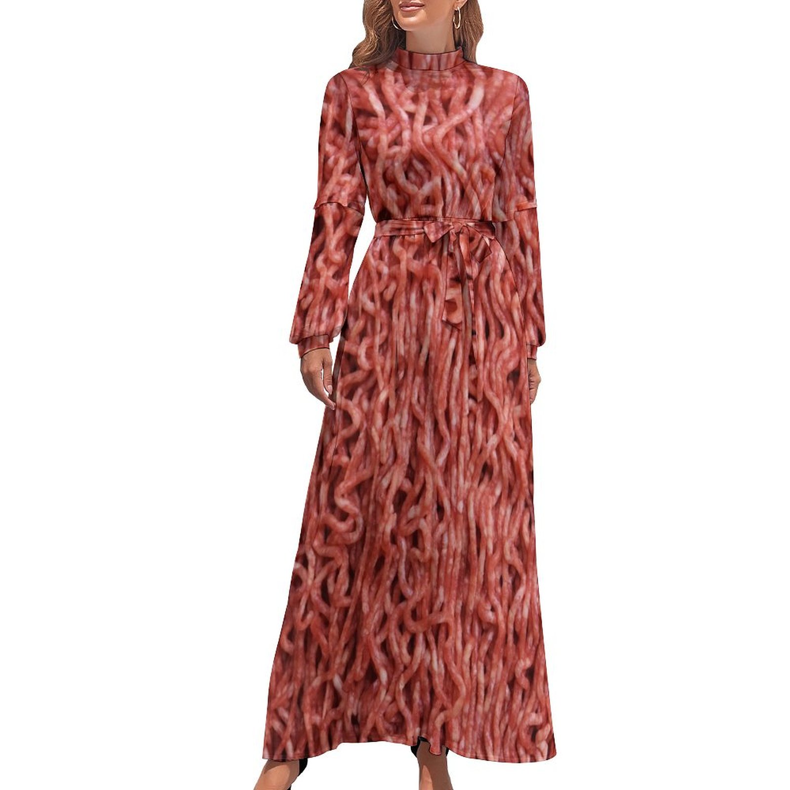 Raw Ground Beef Long Dress long sleeve dress Women's long dress womens ...