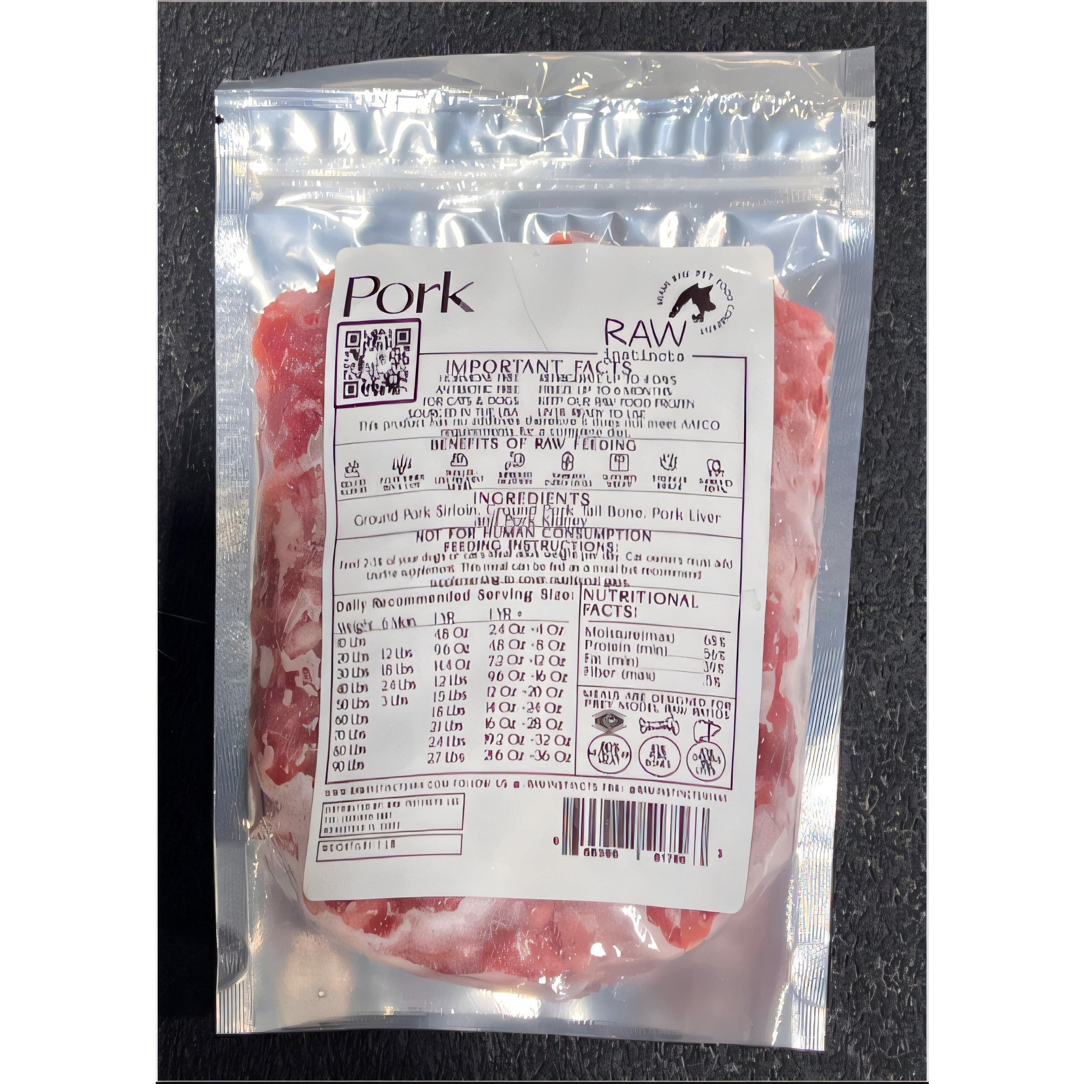Raw Instincts Pork 1-Lb Pouch - Walmart.com