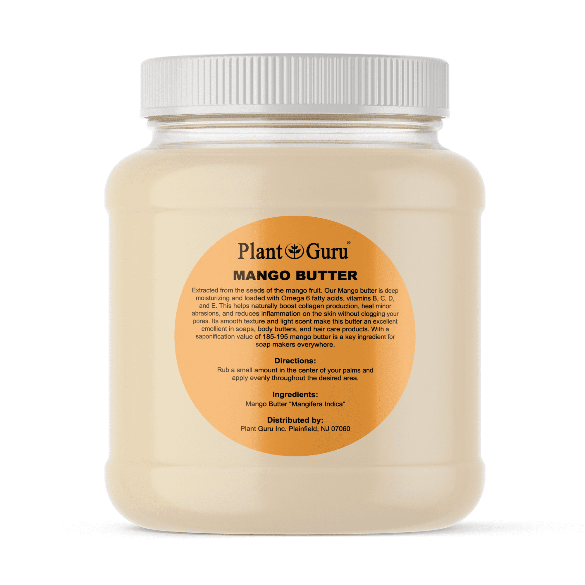 Raw Mango Butter 3 lbs. Bulk Jar - 100% Pure Natural Unrefined Organic ...