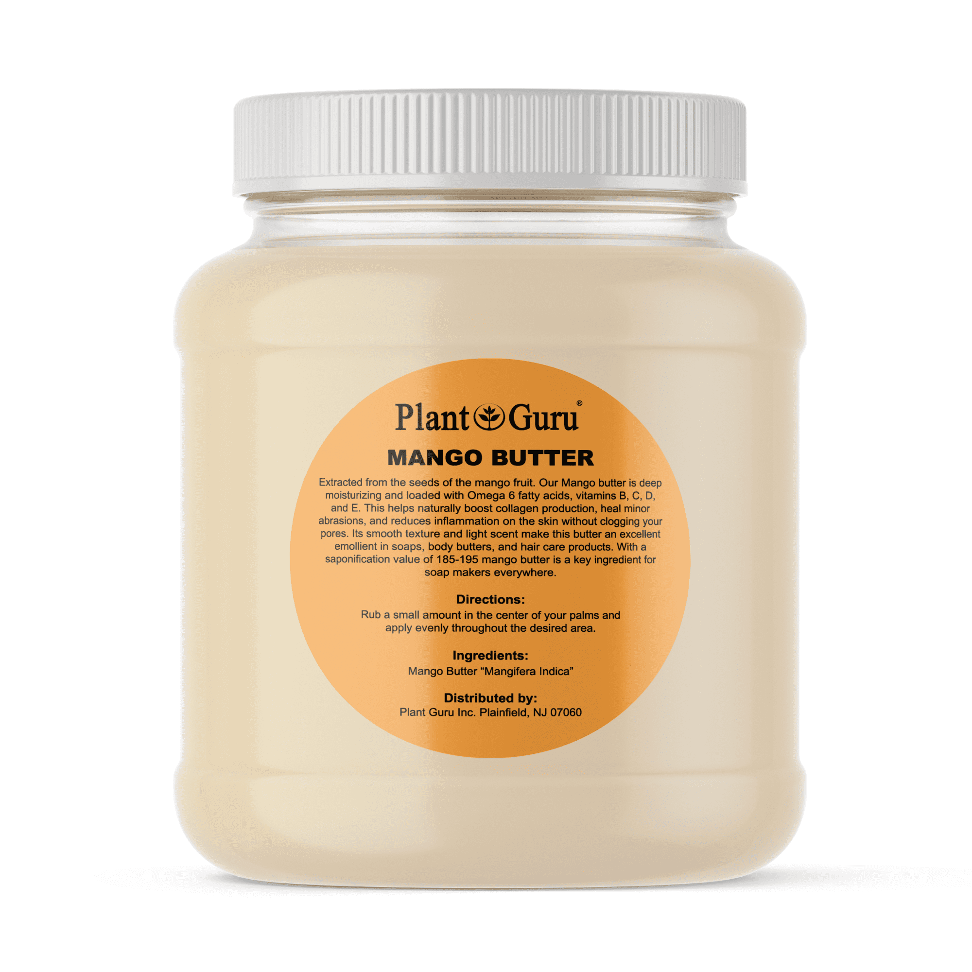Raw Mango Butter 3 lbs. Bulk Jar - 100% Pure Natural Unrefined Organic ...
