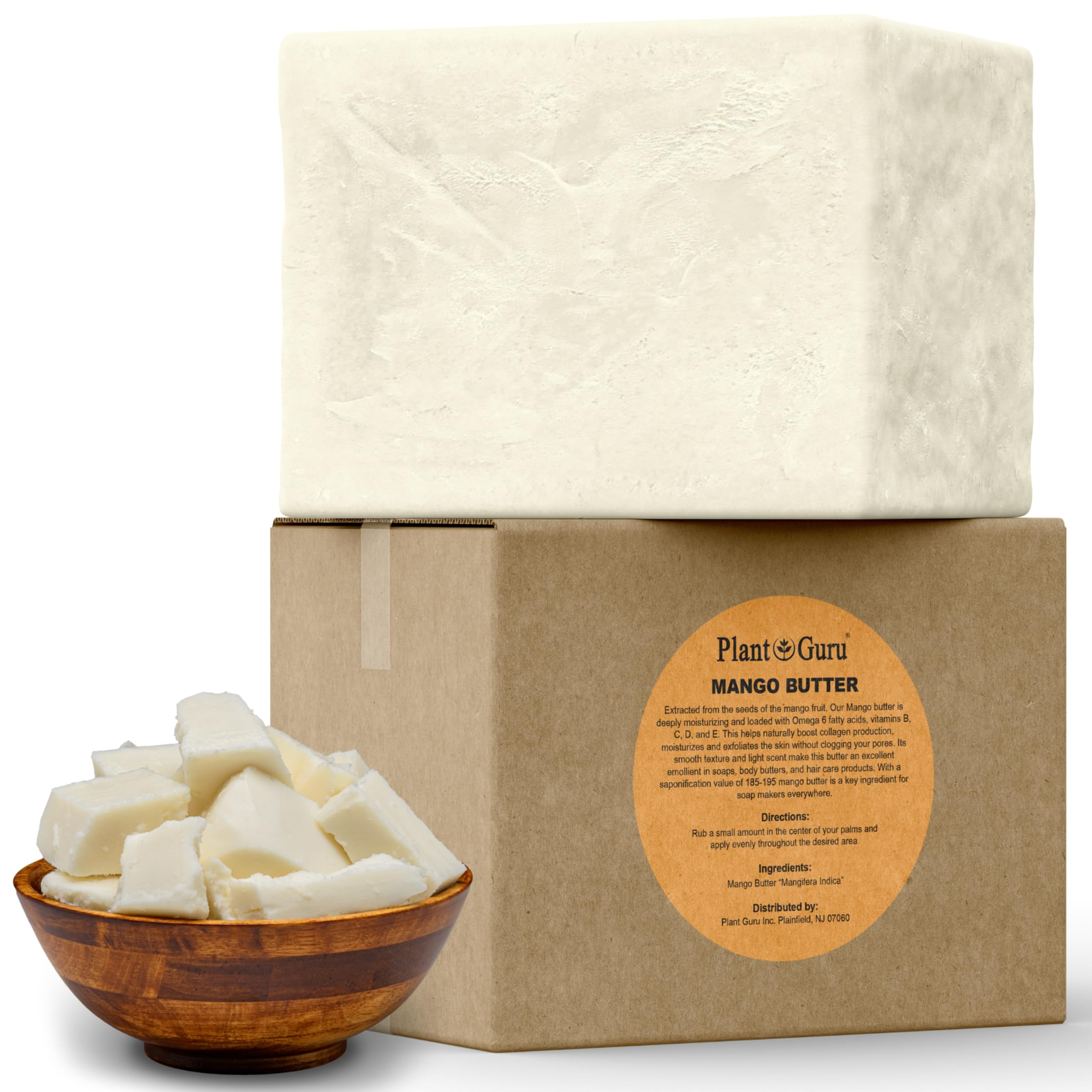 Raw Mango Butter 5 MMF7 lbs. Bulk 100% Pure Natural Unrefined - Great ...