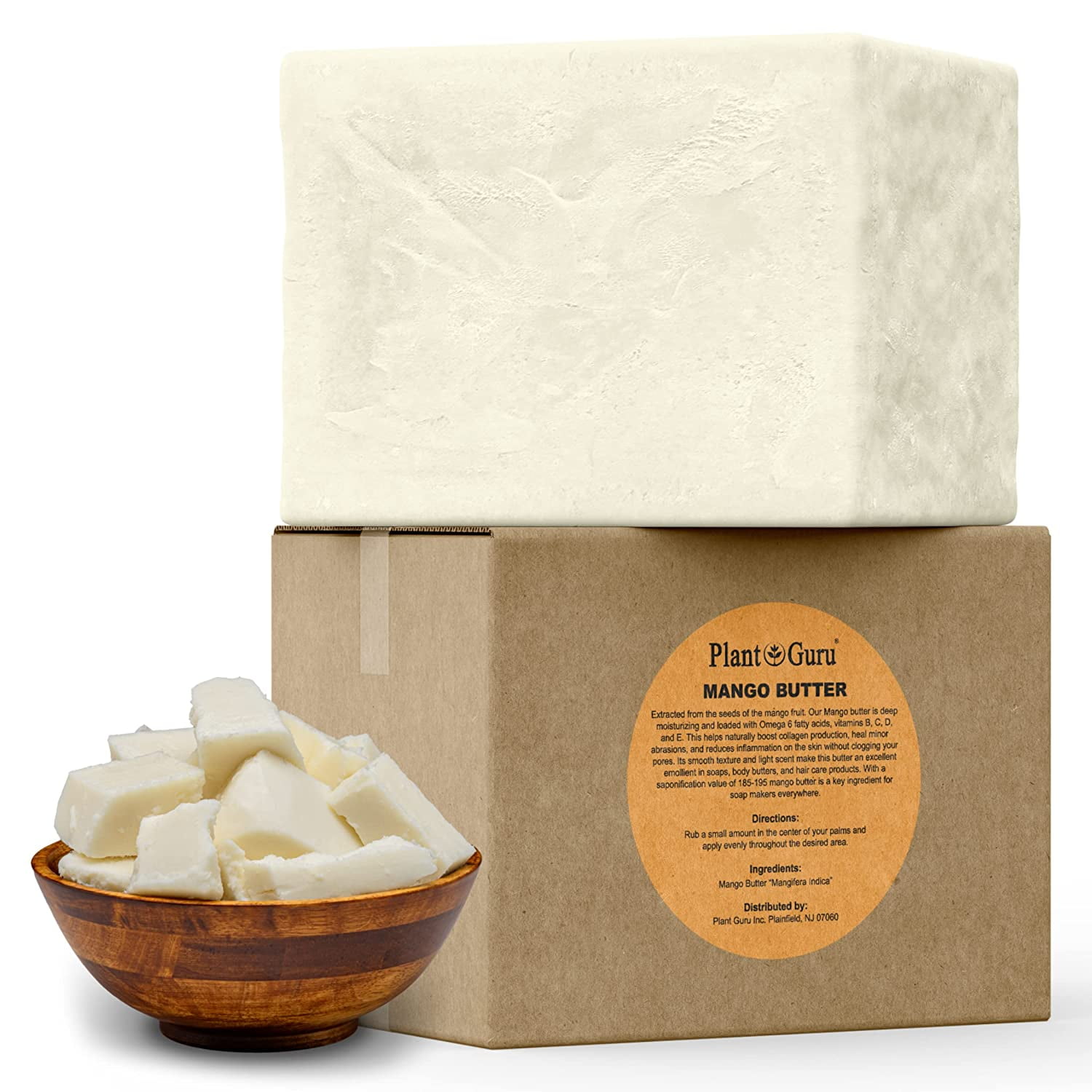 Organic Unrefined Raw Mango Butter 5lbs - Ideal for Skin and Hair ...