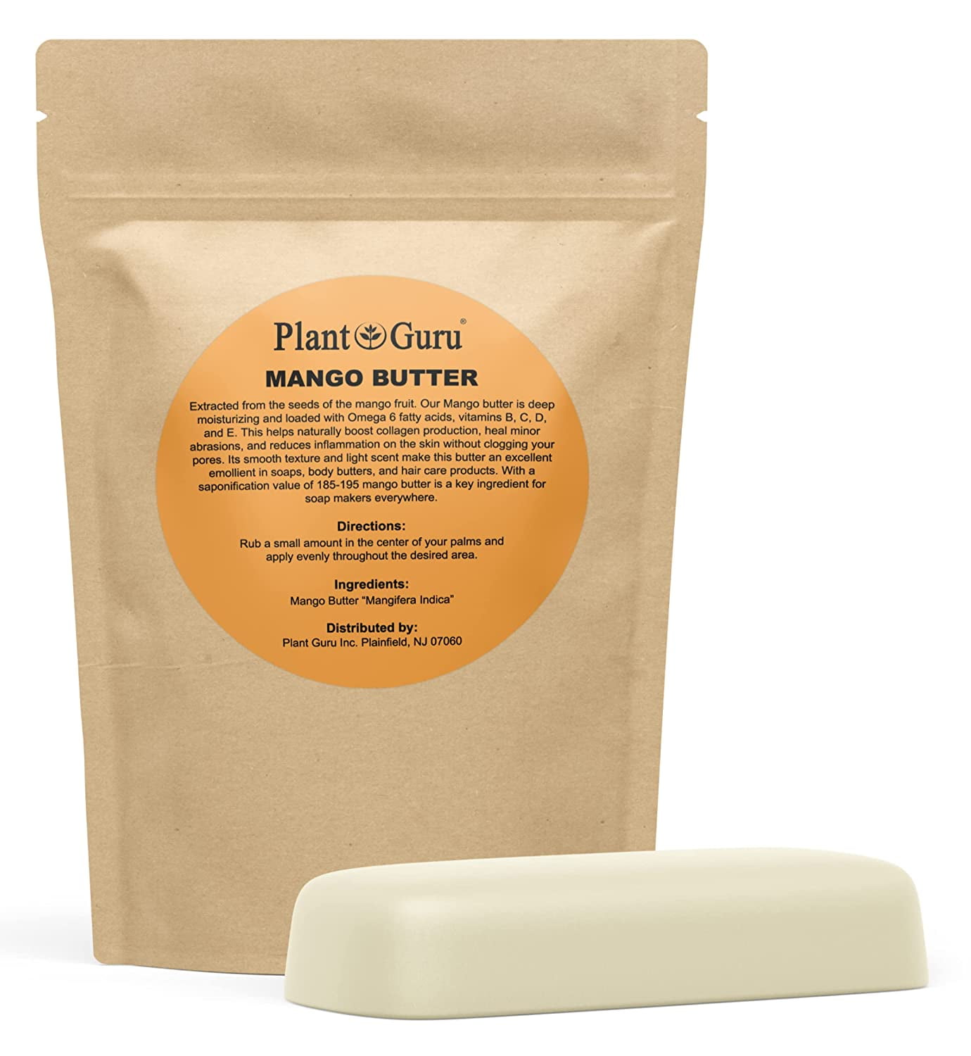 Raw Mango Butter 8 oz. Bar - 100% Pure Natural Unrefined - Great for ...