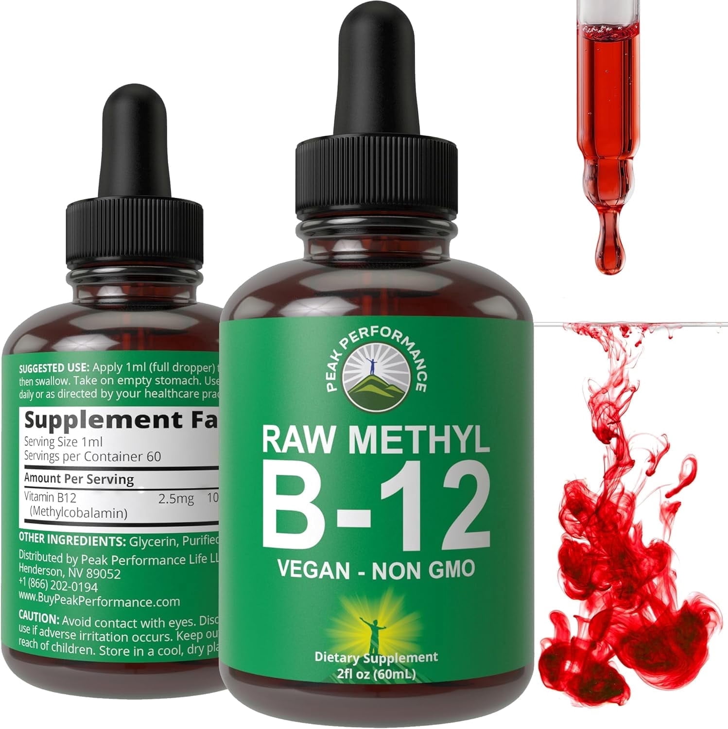 Raw Methyl B12 Liquid Drops. Sublingual Fast Acting Advanced Vegan B 12 ...