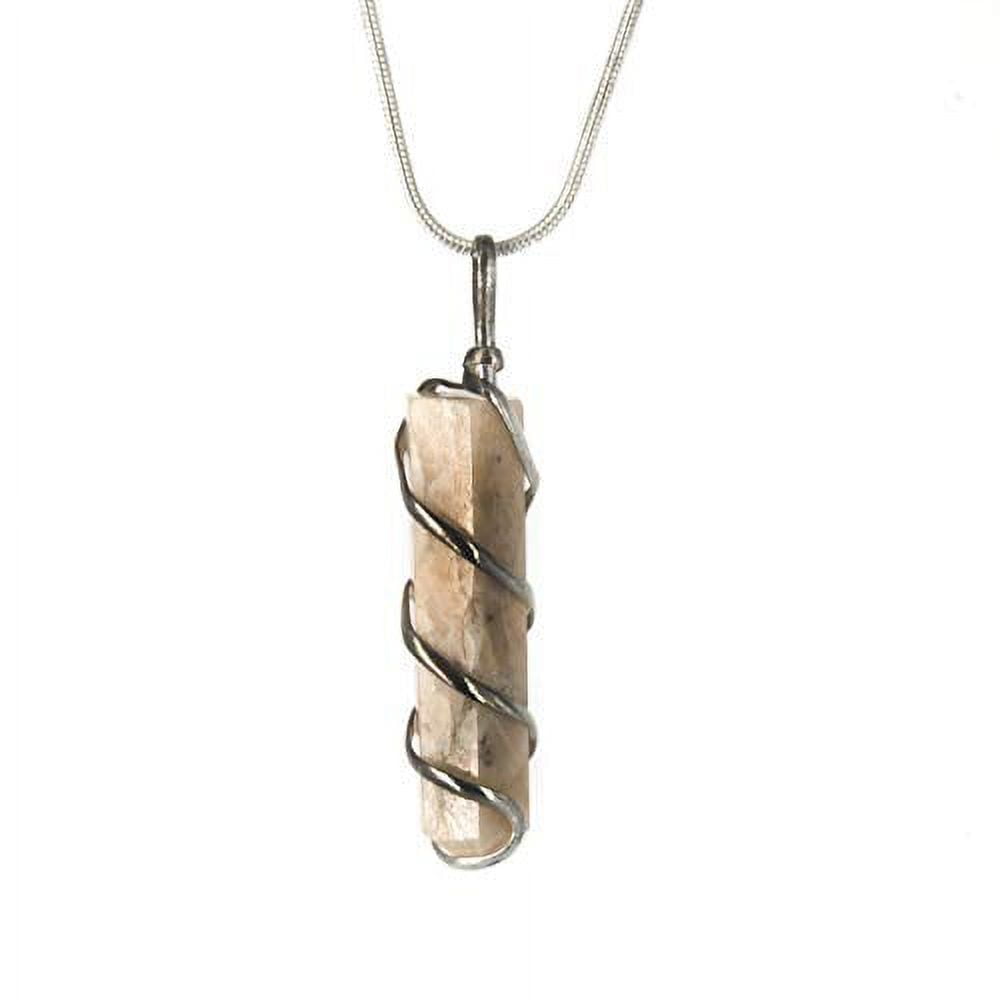 Raw Moonstone Crystal Pendant Necklace - For New Beginnings, Happiness ...